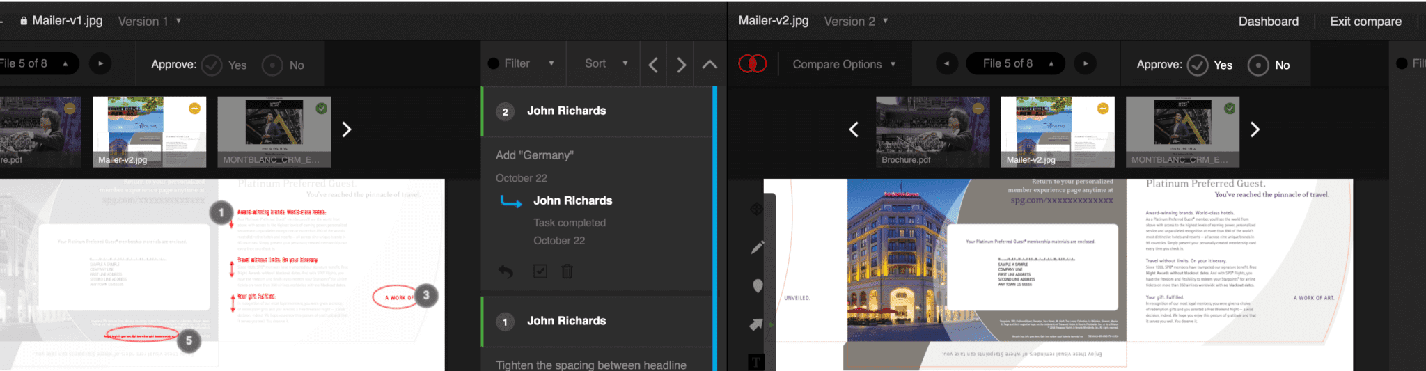 New Diff Feature to Highlight Changes in Compare Mode